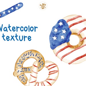 4th of July Candy Cliparts,patriotic Watercolor Clip Arts,independence ...