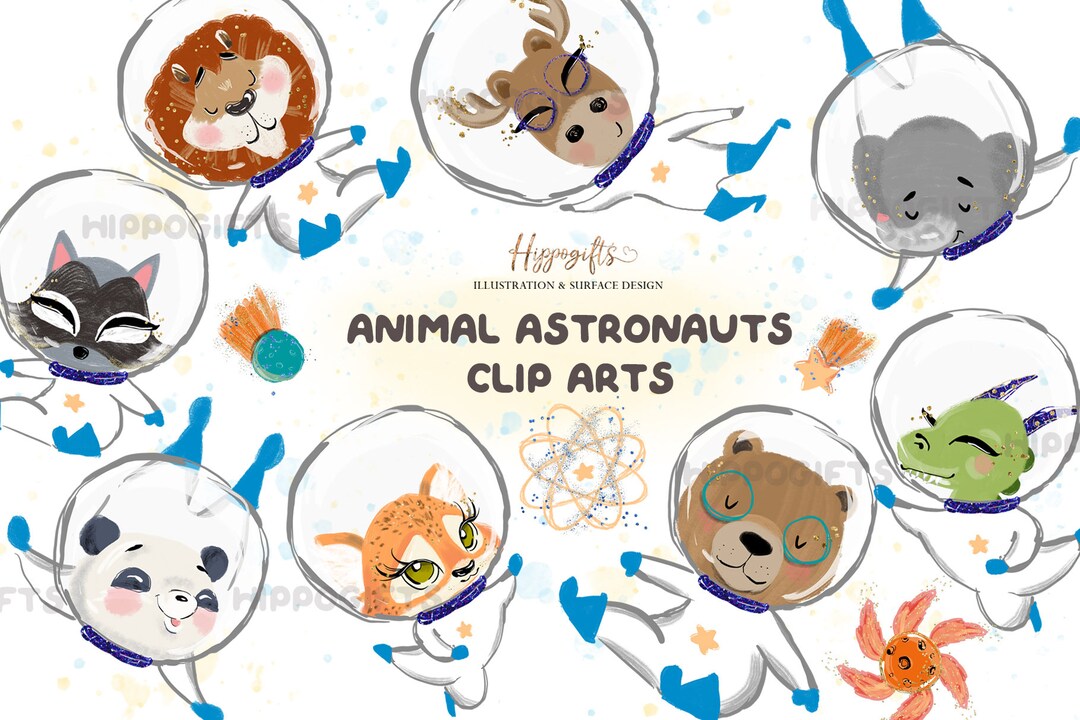 Animal Astronauts Cliparts,animal Cliparts,space Clipart,astrunauts ...