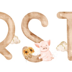 Farm Alphabet Clipart, Letters Illustrations,abc Illustrations ...