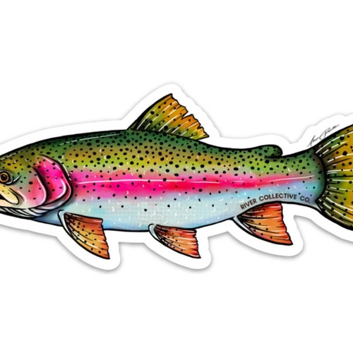 Rainbow Trout Sticker Decal 20% Flows to Western Rivers - Etsy