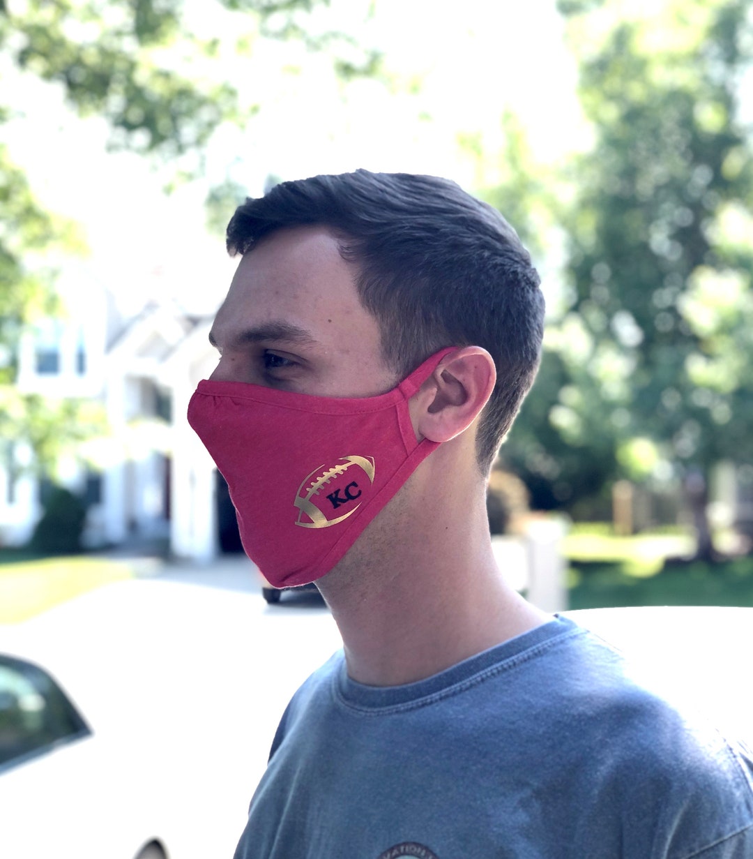 ADULT Kansas City Face Mask KC Football Kansas City Mask Kansas City Kc ...