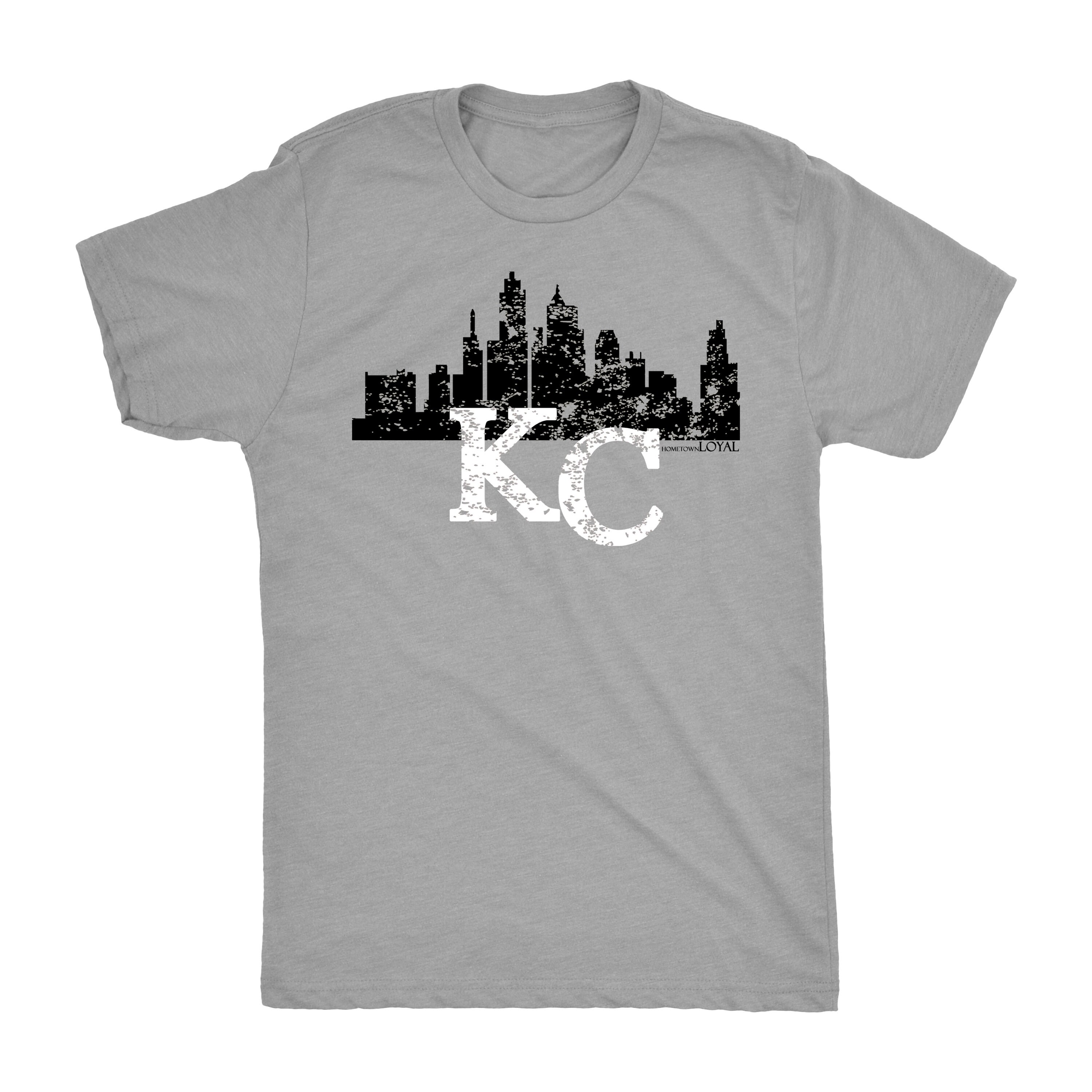 Kansas City Skyline T-shirt.kansas City Gray Black T-shirt.kc. KC T ...
