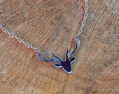 Stag Head Necklace Handmade Silver. Stag Jewelry Stag Head - Etsy UK