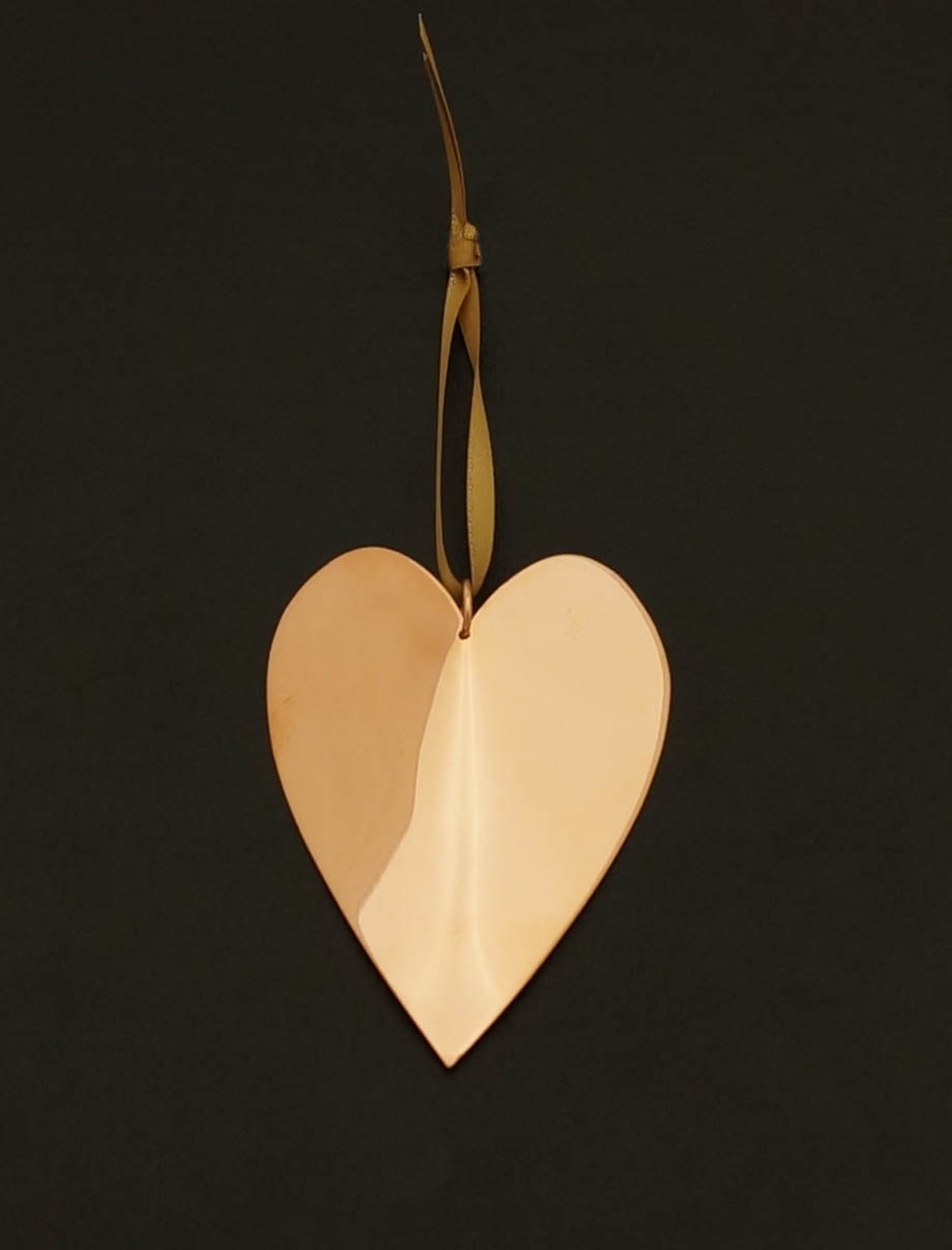 Copper Heart Personalised Valentines Gift - Love Token Handmade Solid ...