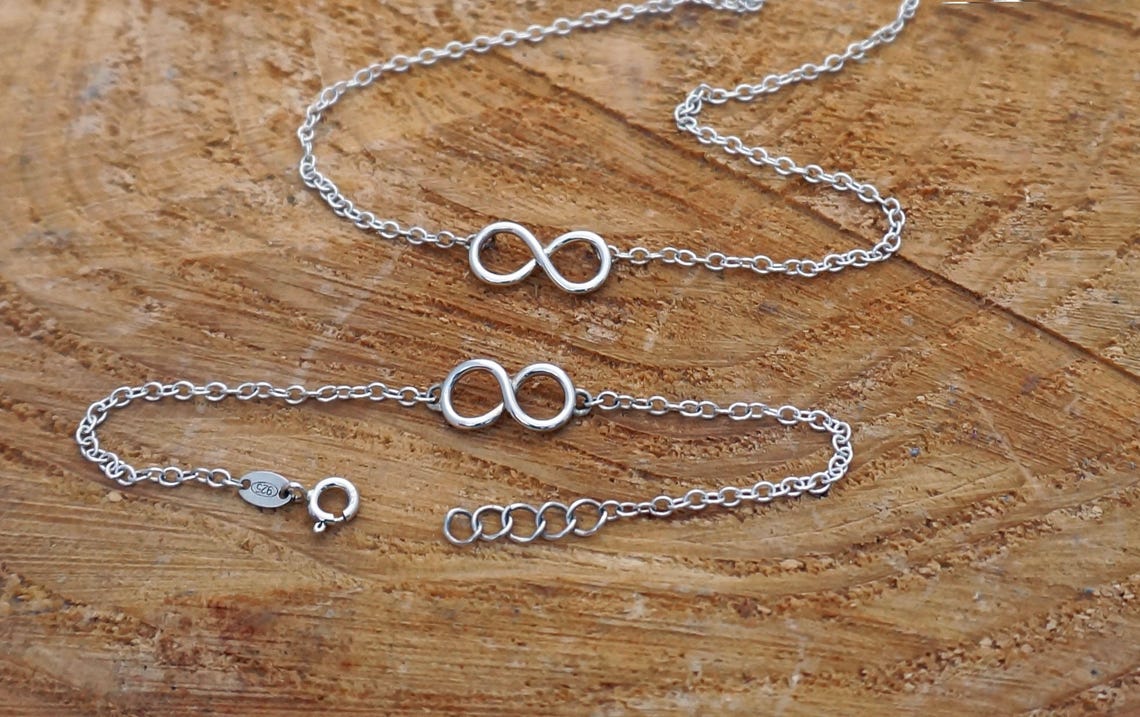 Infinity Symbol Bracelet, Handmade Sterling Silver, Bridesmaid Bridal ...