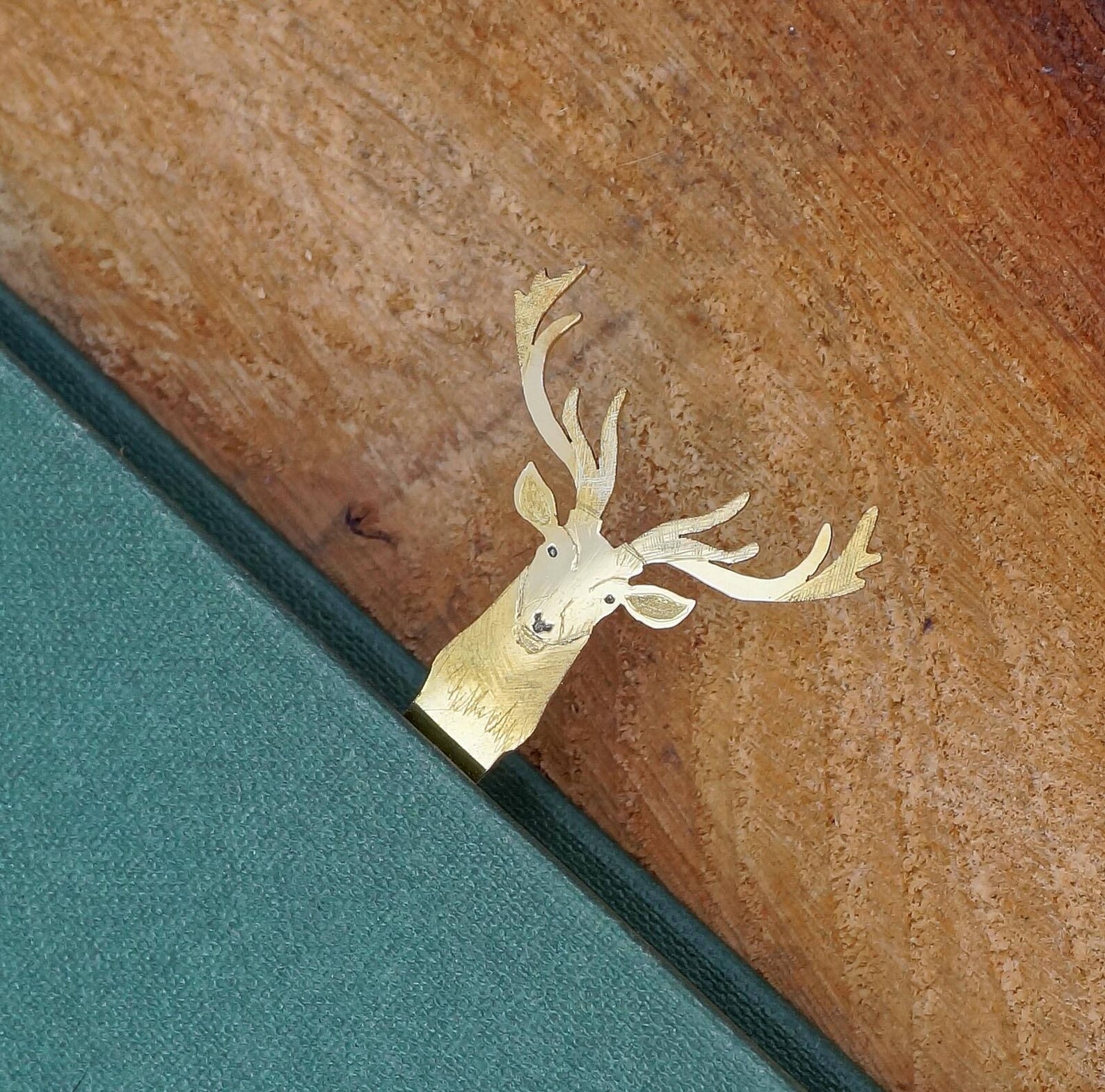 Stag Deer Bookmark. Handmade Brass Bookmark, Engraved Bookmark, Stag ...