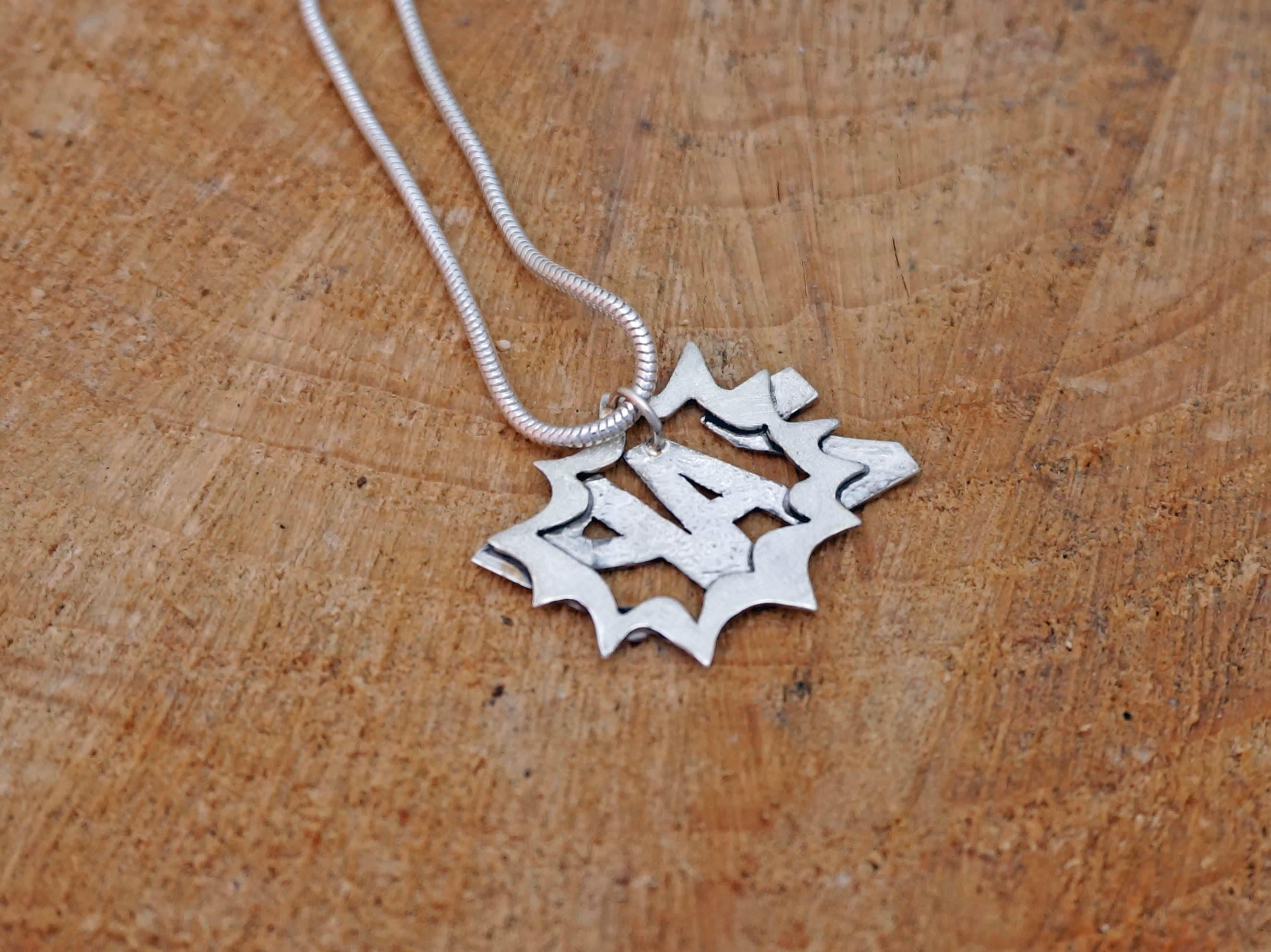 Zap Comic Pendant, Handmade Sterling Silver, Zap Pendant, Comic Pendant ...