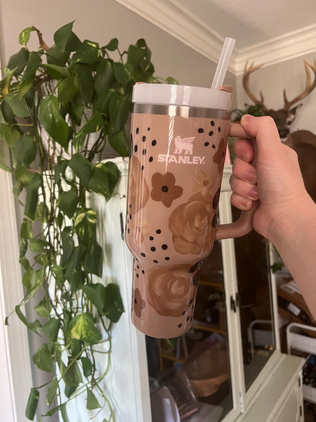 Neutral Handpainted Tumblers Stanleys 40oz - Etsy