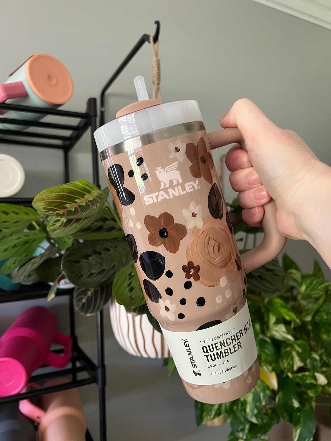 Neutral Handpainted Tumblers Stanleys 30oz - Etsy