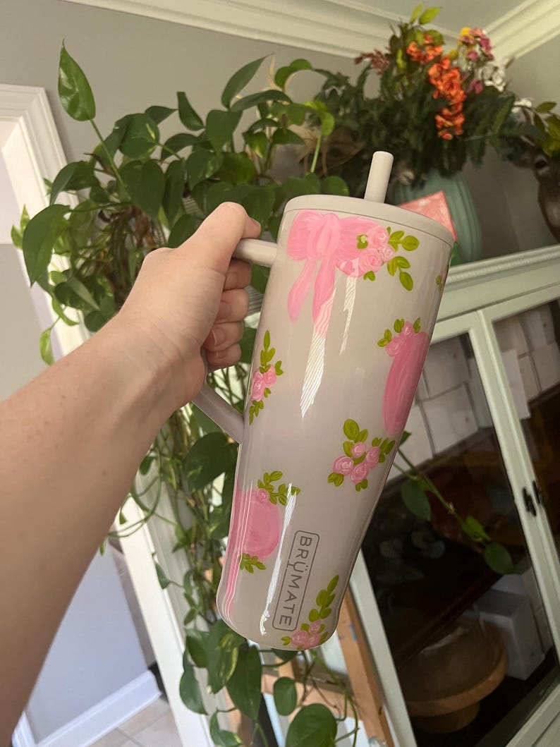 Bow Style Handpainted Brümate Stanley Tumbler - Etsy