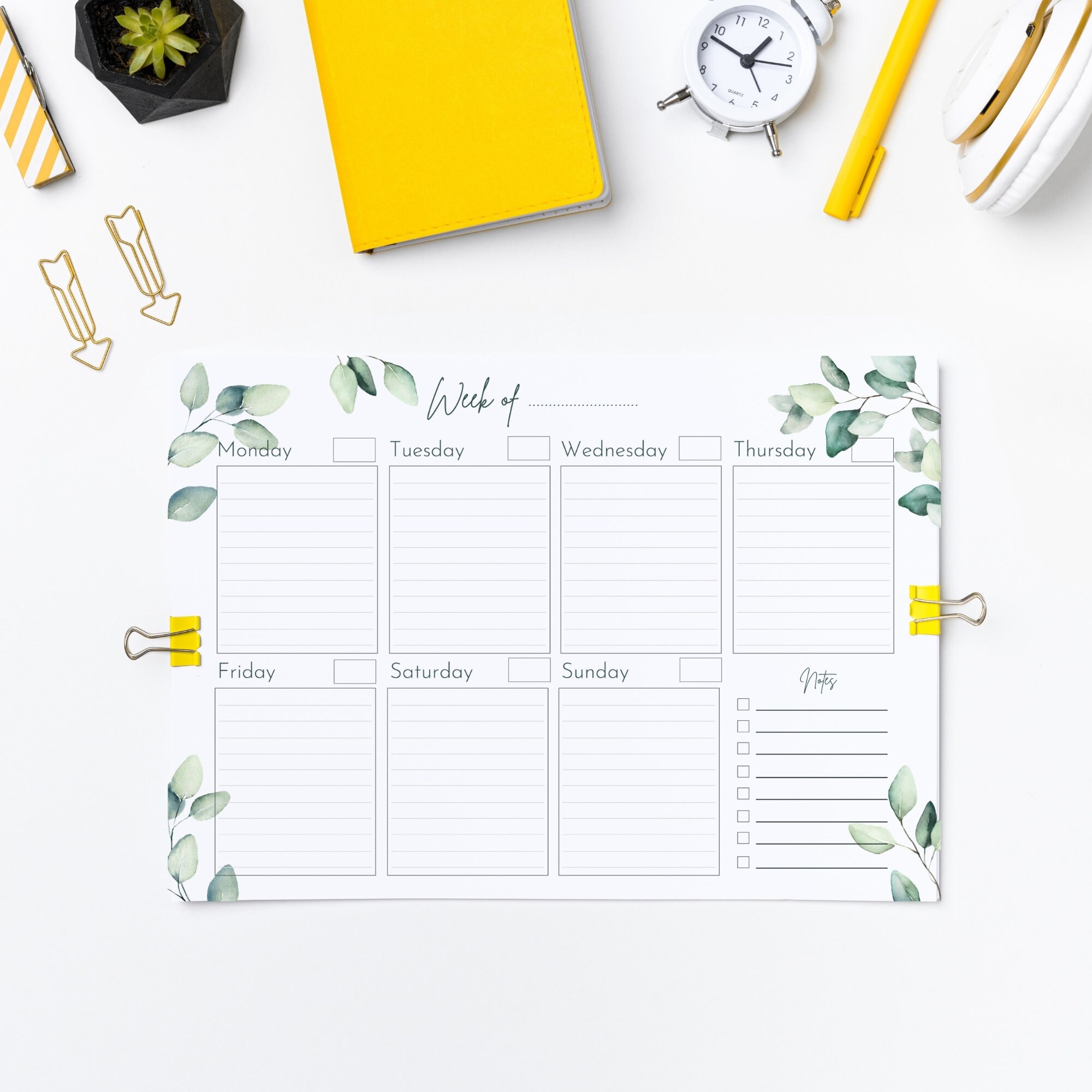 Elegant Weekly Planner Printable: A4, A5 Sizes (digital Download) - Etsy
