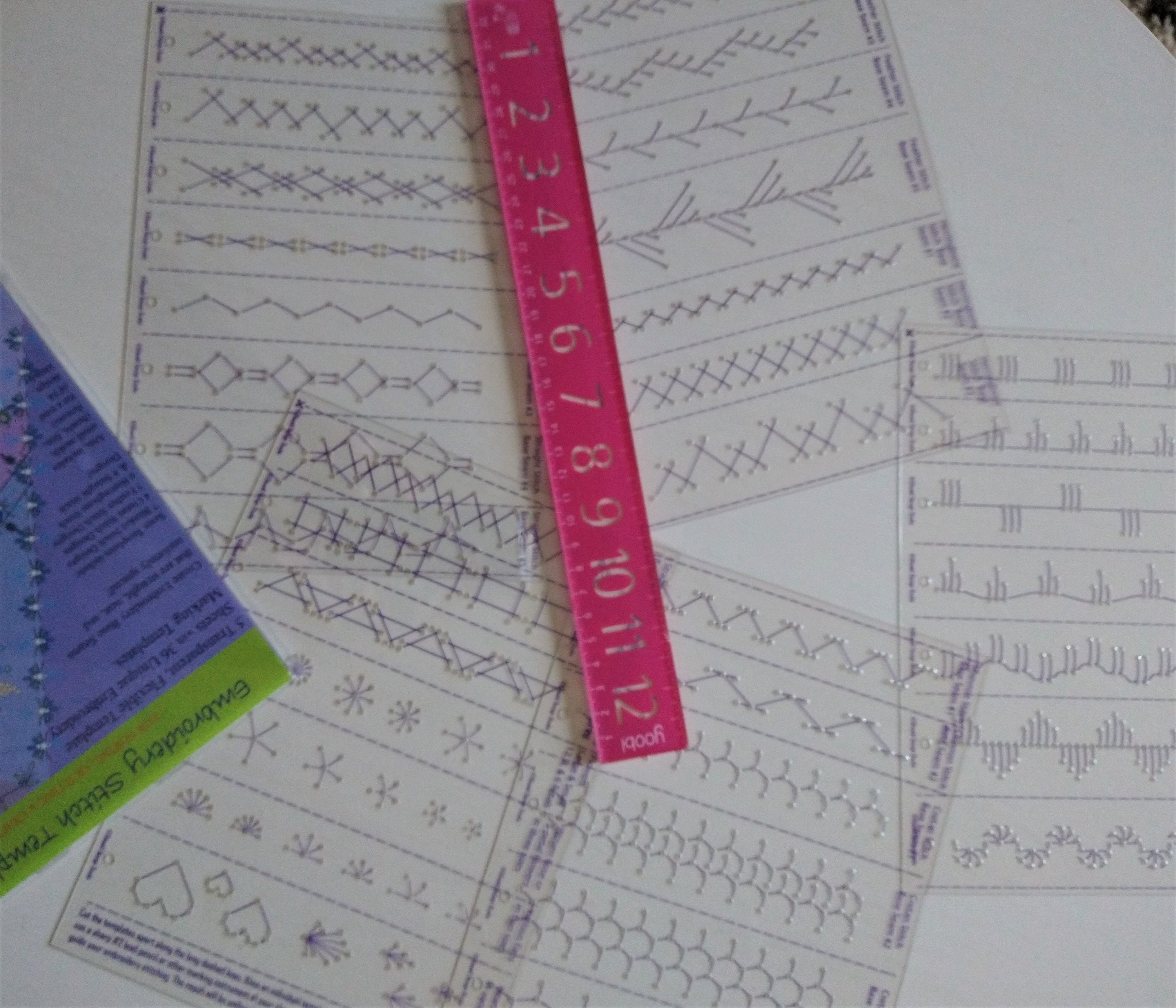 Embroidery Stitch Template Set--36 Stitches--for Embroidery & Quilting ...