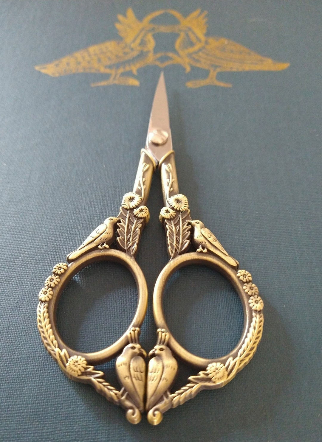 Garden Birds Gold Finish Specialty Embroidery Scissors Crafting - Etsy
