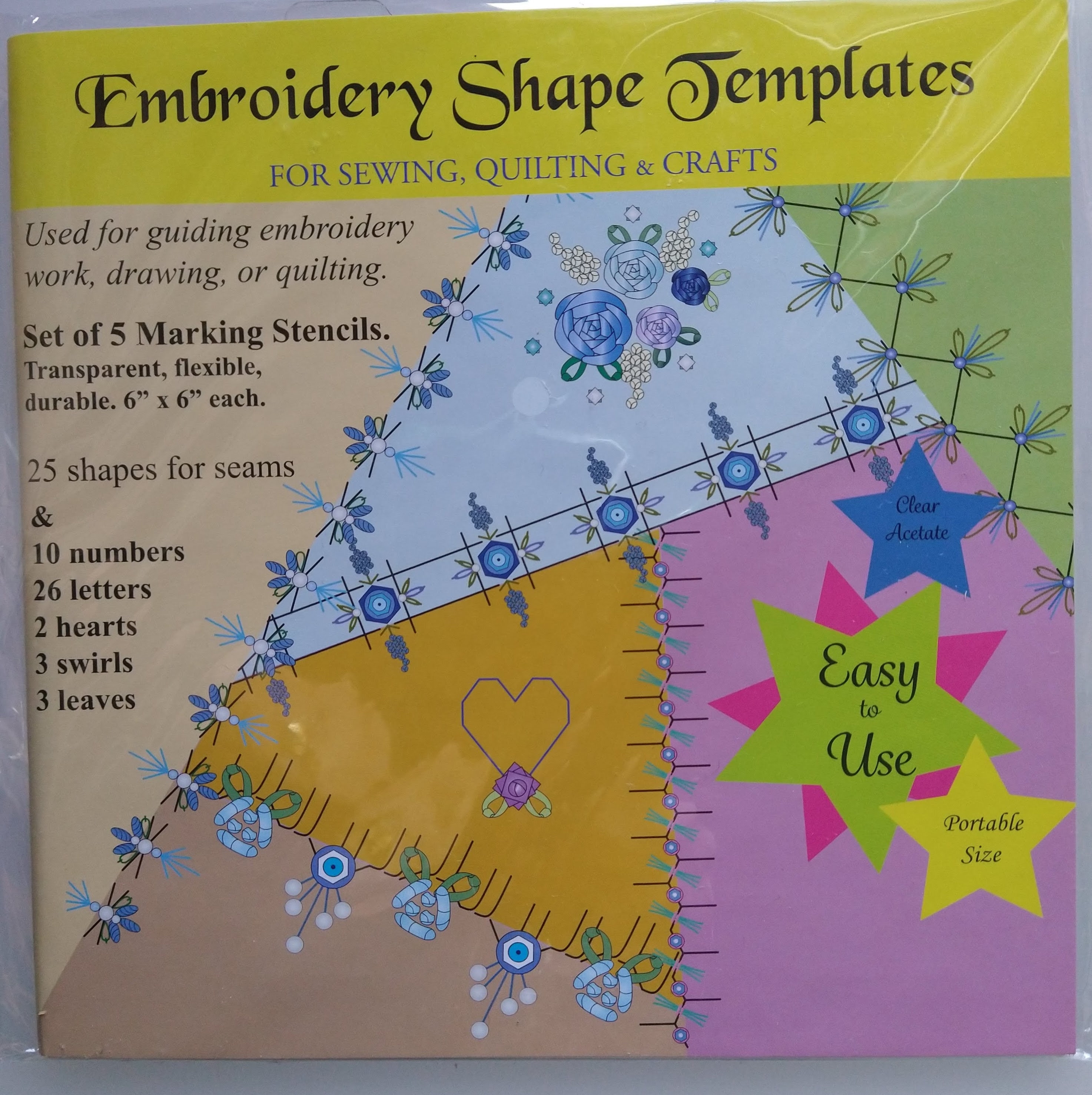 Embroidery Stitch Template Set, Letters, Numbers for Embroidery ...
