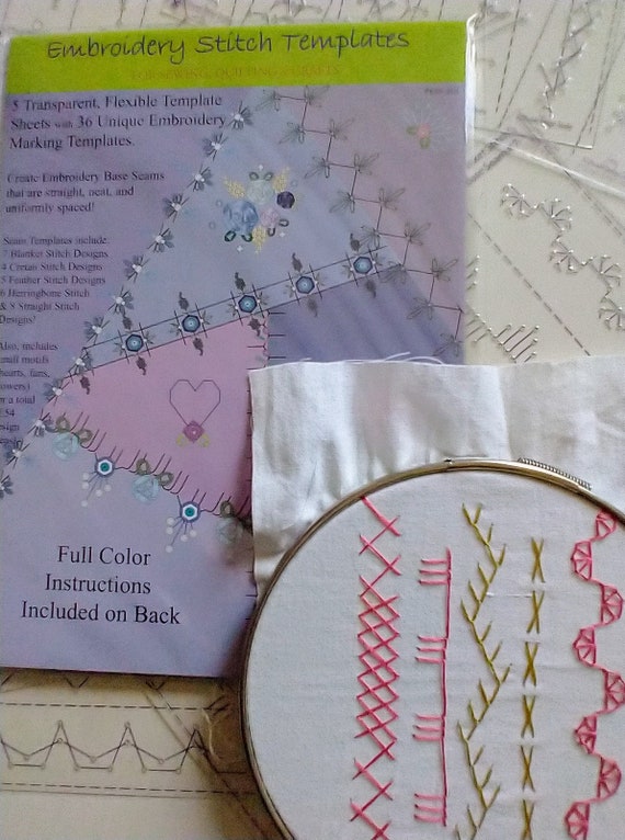 Embroidery Stitch Template Set36 Stitchesfor Embroidery & | Etsy