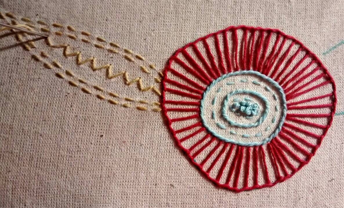 Modern Sashiko & Embroidery Tote Bag or Tea Towel Kit - Etsy