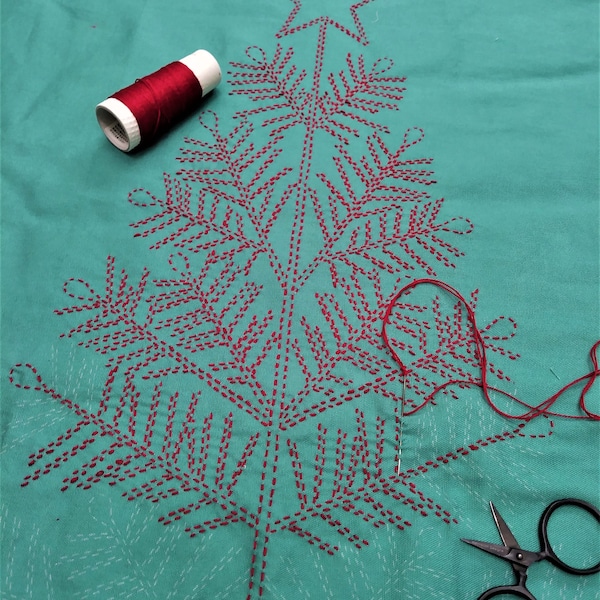 Sashiko Tree - Etsy
