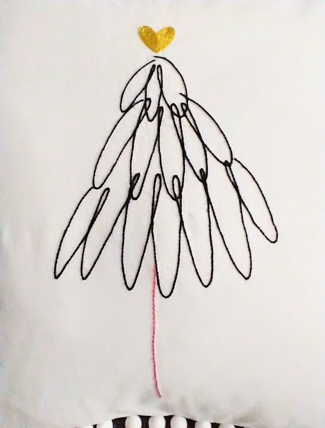 Loopy Fun Doodle Christmas Tree Embroidery Pattern - Etsy