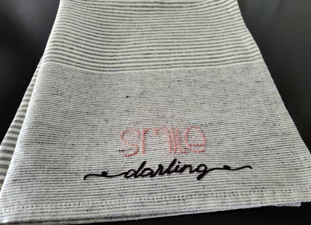 Modern Linen Blend Hand Towel Blanks for Embroidery Applique and More ...