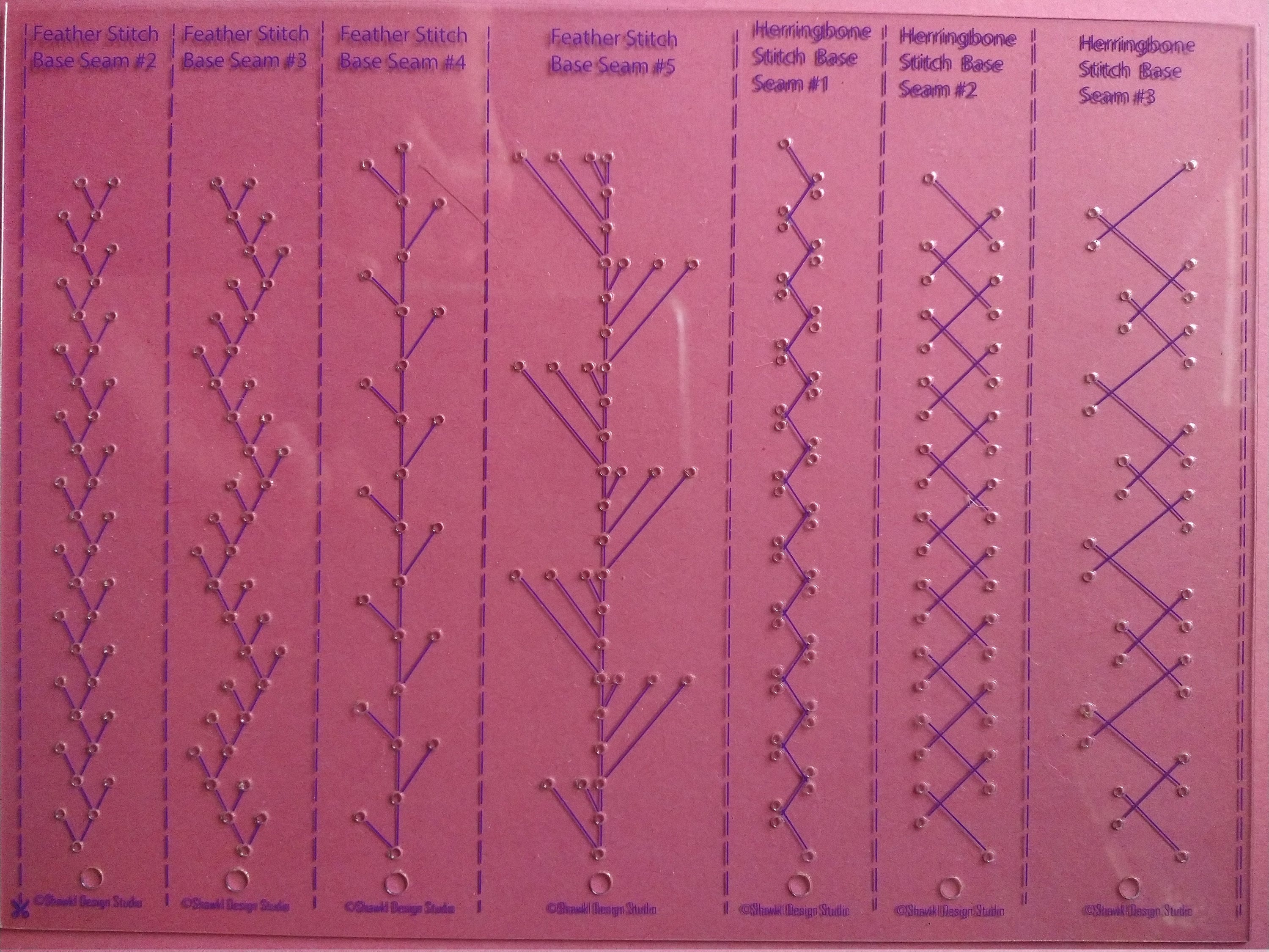 Embroidery Stitch Template Set--36 Stitches--for Embroidery & Quilting ...