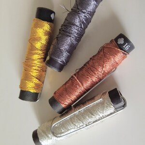 Japanese Metallic Embroidery Thread Set of Four - Etsy