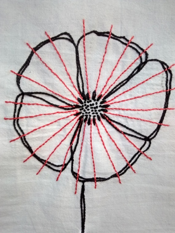 4 Big Hand Embroidery Patterns Personality by Starla Joy - Etsy