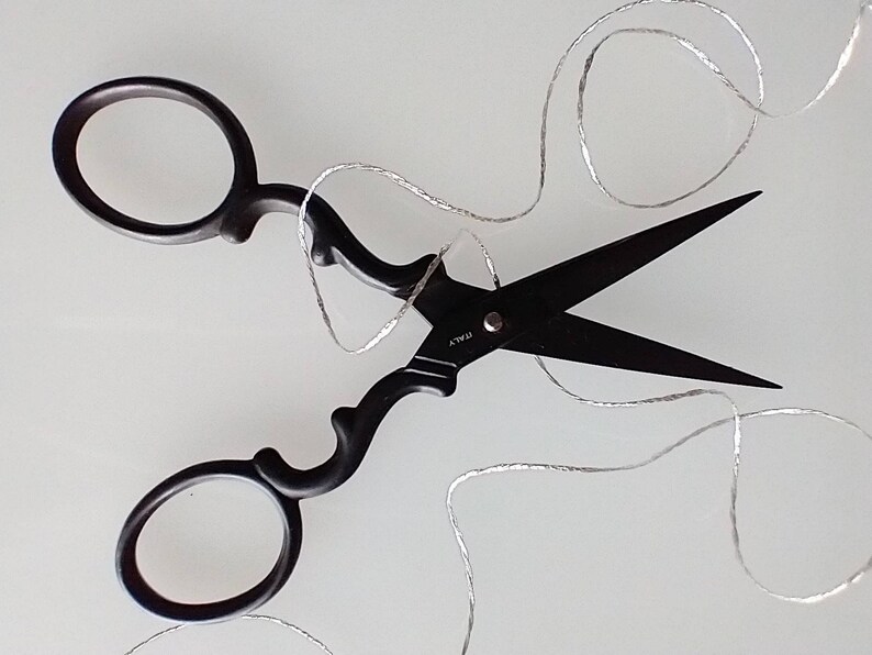 Black Embroidery Scissors European Design Made in Italy - Etsy