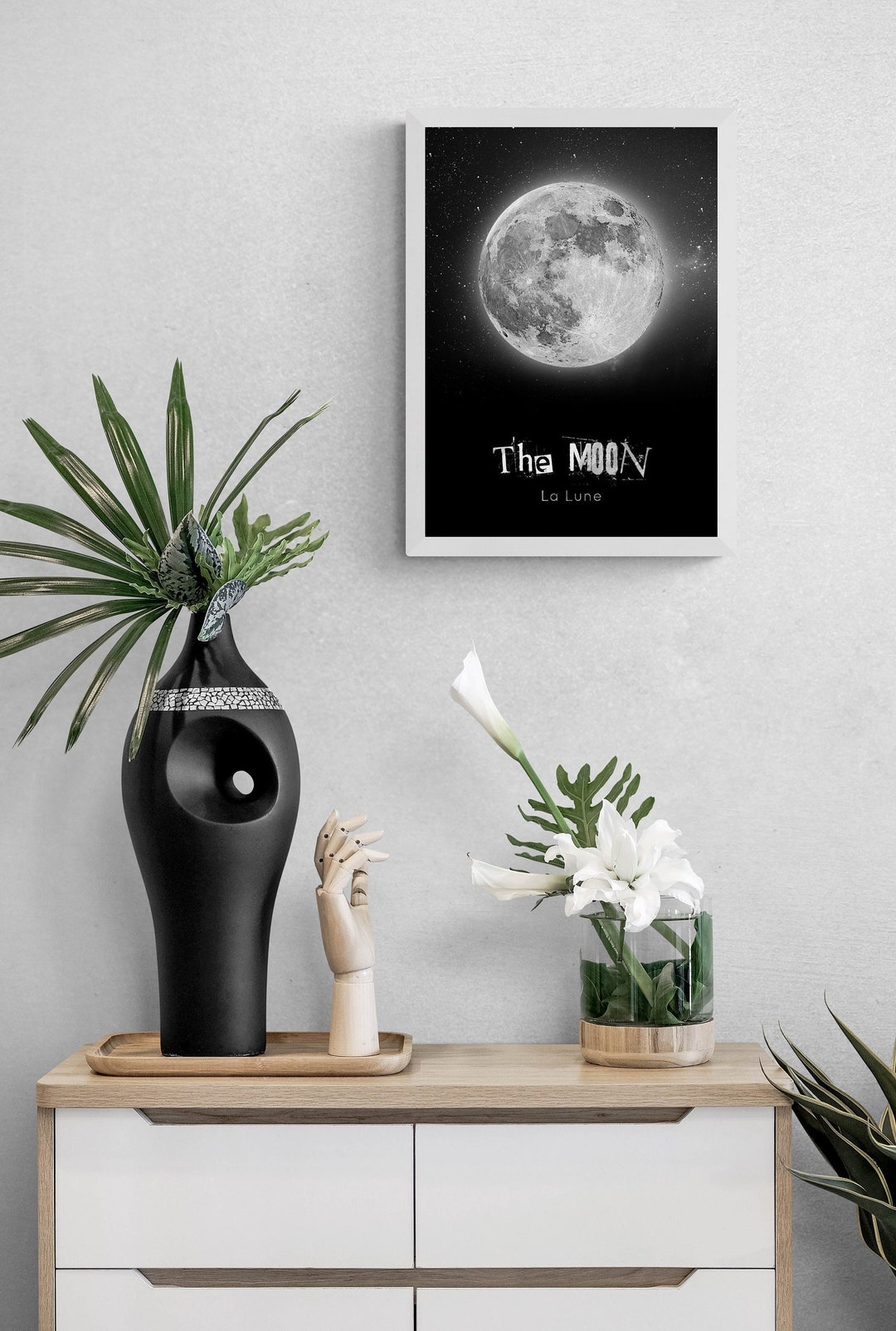 Digital Art Full Moon Illustration, Full Moon, Instant Download ...