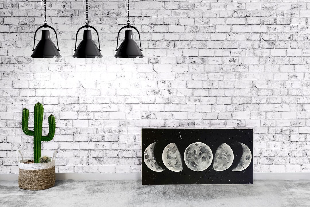 Canvas 80x40cm the Phases of the Moon - Etsy