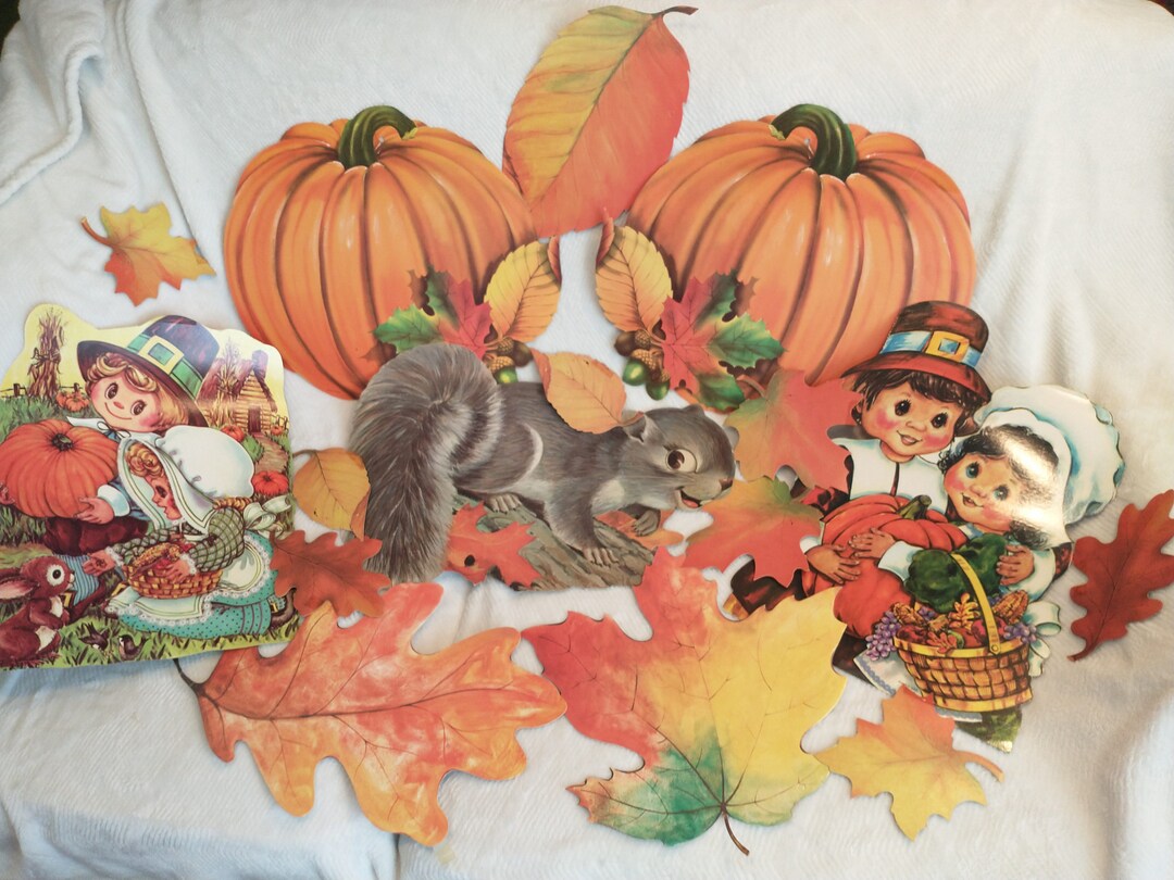Vintage Fall Cutouts | Retro Fall/thanksgiving Cutouts | Vintage ...