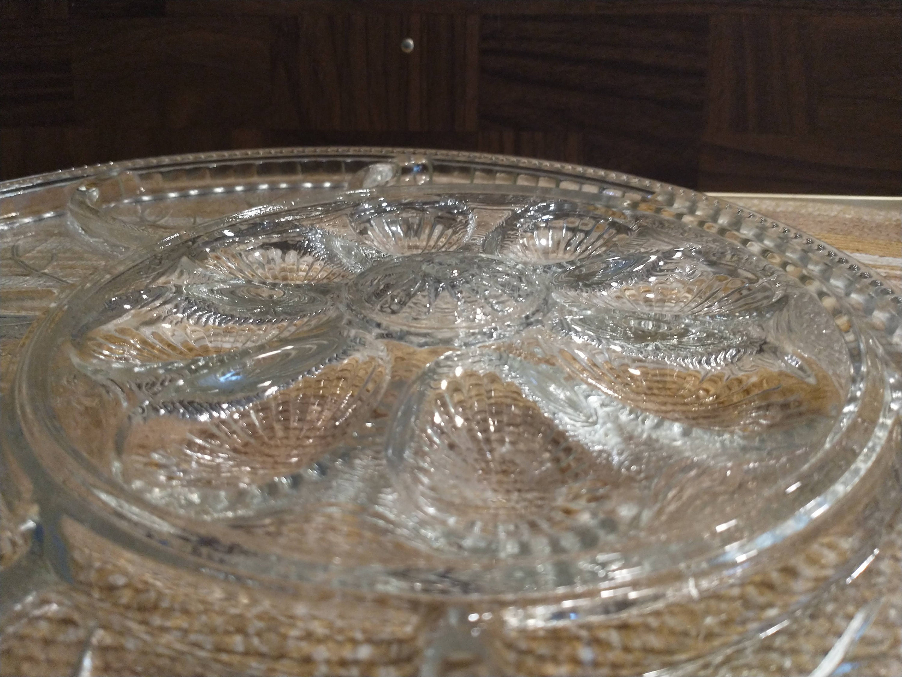 Vintage Indiana Clear Glass Deviled Egg Plate: 15" Holiday Charcuterie ...