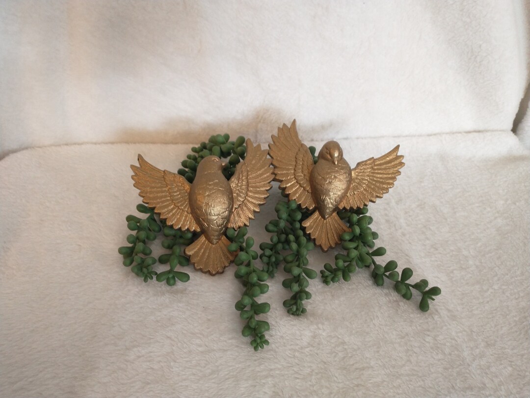 Gold Plastic Set of Birds | Vintage Plastic Birds | Vintage Plastic ...