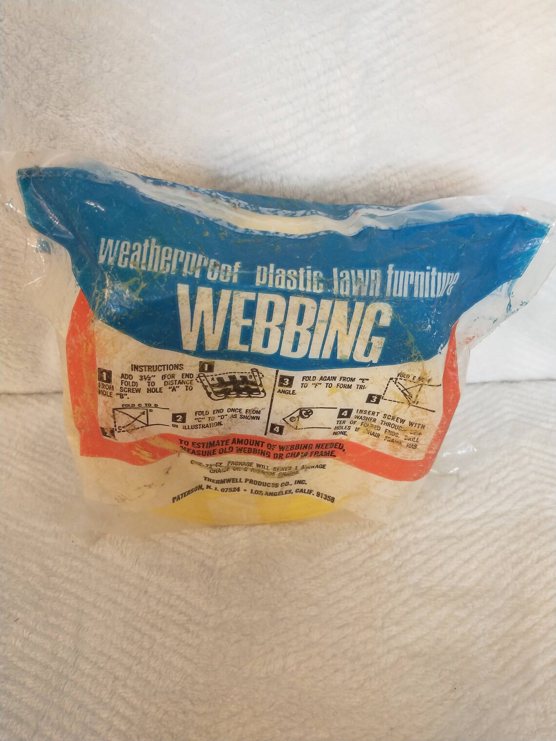 Vintage Yellow Lawn Chair Webbing Kit: Full Roll, New Old Stock - Etsy
