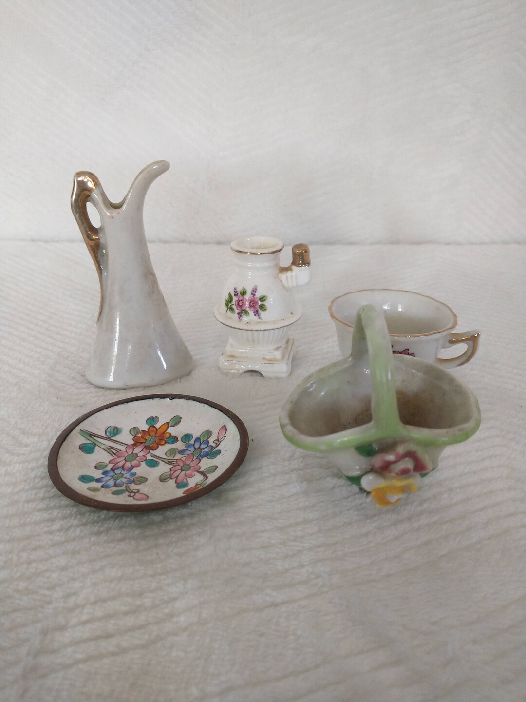 Japan Miniature Mixed Lot | Vintage Ceramic Miniatures Vase/plate/cup ...