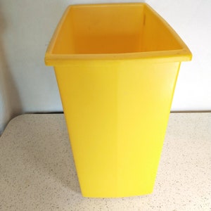 Mid Century Yellow Chicken/rooster Bathroom Trash Can | Mid Mod Waste ...