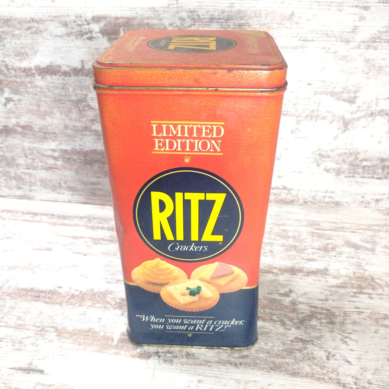 Vintage Nabisco Ritz Cracker Tin: 1970s Farmhouse Kitchen Decor - Etsy