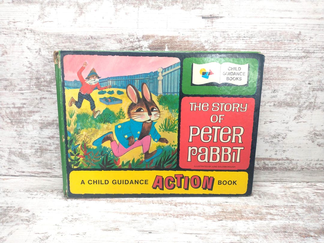 Vintage 1950s Peter Rabbit Moving Storybook | Japanese-made Action Book ...