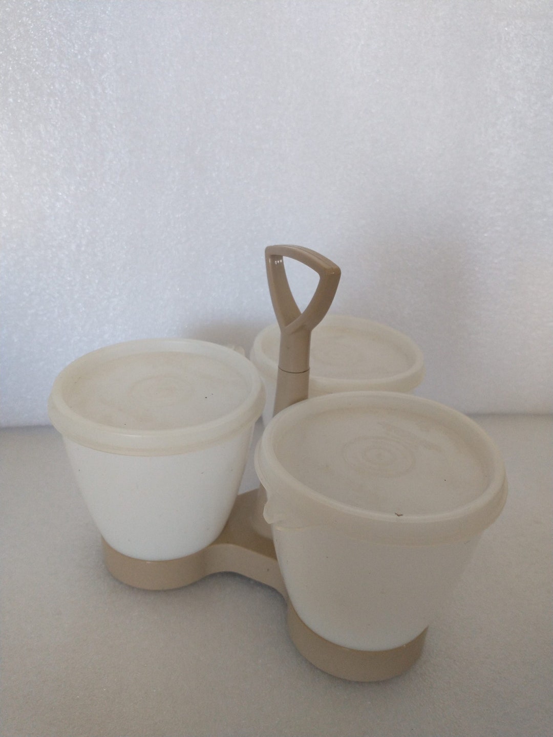 Tupperware Condiment Server With Lids | Vintage Three Compartment ...