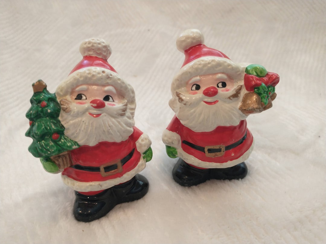 Santa Clause Pair Salt and Pepper Shakers | Vintage Santa Salt Shaker ...