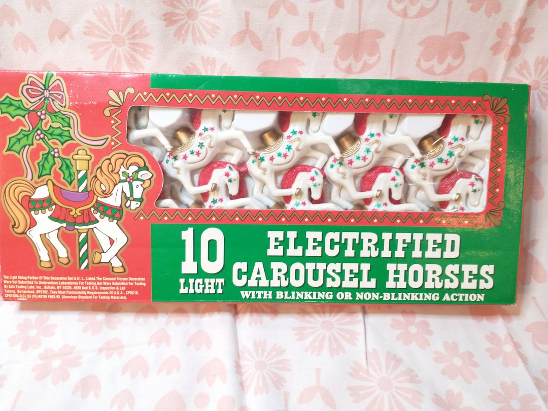 10 Electrified Carousel Horses | Vintage New Old Stock Christmas ...