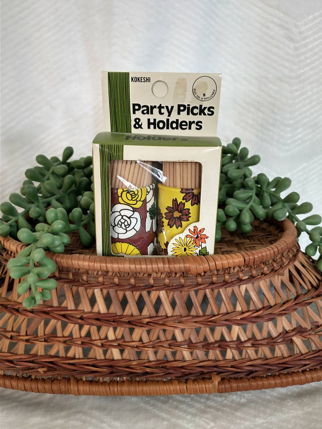 NOS Toothpicks | Vintage 1970s Flower Power Tooth Pick Set W/ Holders ...