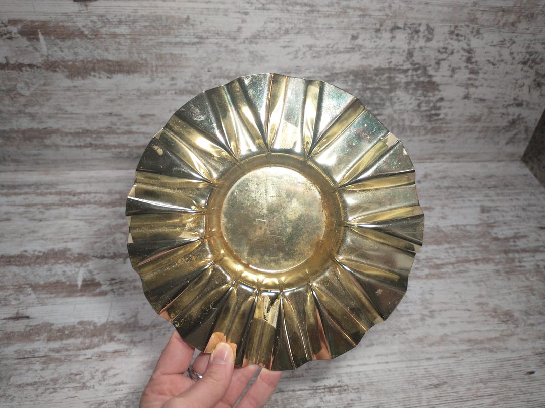 MCM Brass Ash Tray | Brass Trinket Tray \ Ash Tray | Vintage Brass ...