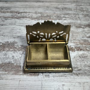 Rococo Style Brass Stamp Dispenser | Art Nouveau Desk Stamp Dispenser ...