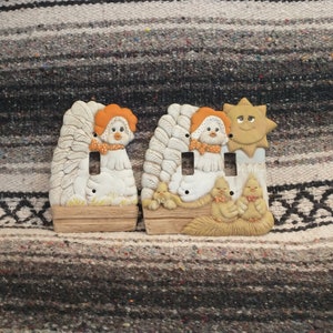 AS IS Chick Switch Plate Cover Set Feat Double and Single Light Switch ...