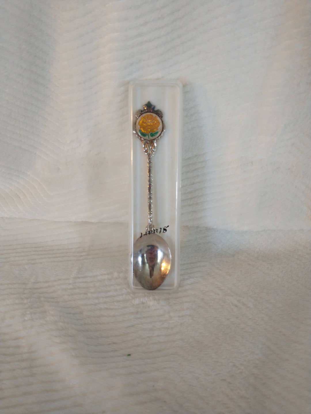 Vintage Stuart Collectible Spoon: Yellow Rose Souvenir - Etsy