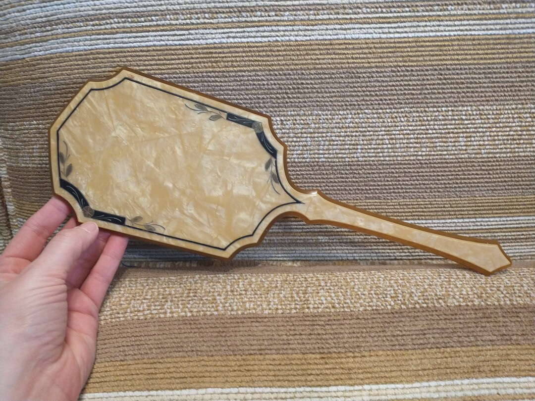 Possible Bakelite/celluloid? Hand Mirror | Vtg Hand Mirror for Vanity ...