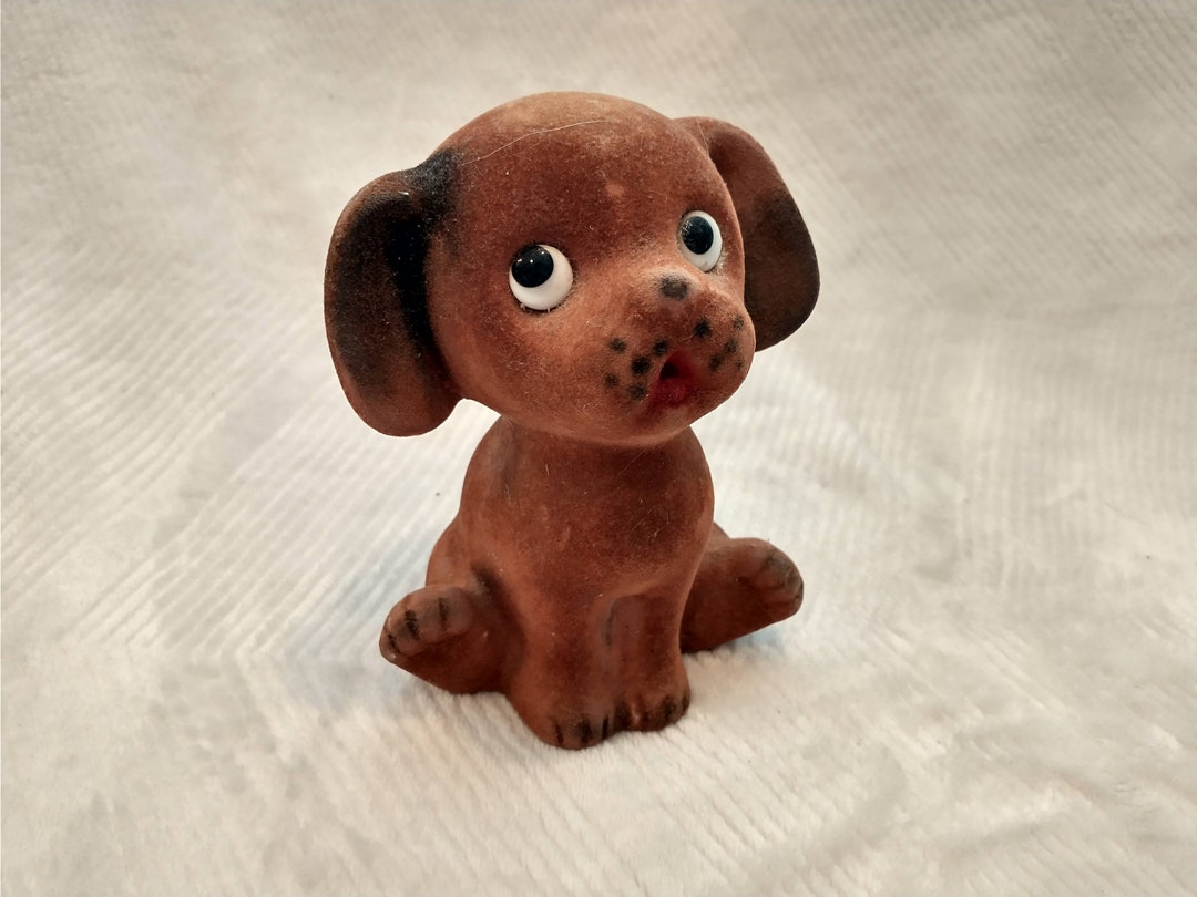 Flocked Brown Dog Vintage Piggy Bank Vintage Fuzzy Dog Bank Vtg Coin Bank Fuzzy Plastic Dog Bank ...