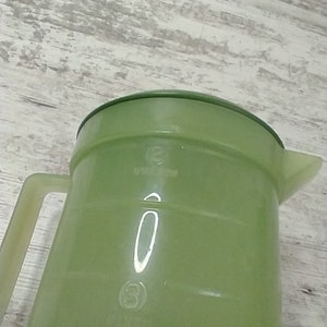 Green Mixer Pitcher W/ Lid Vintage Tupperware Pitcher W/ Attached Mixer ...