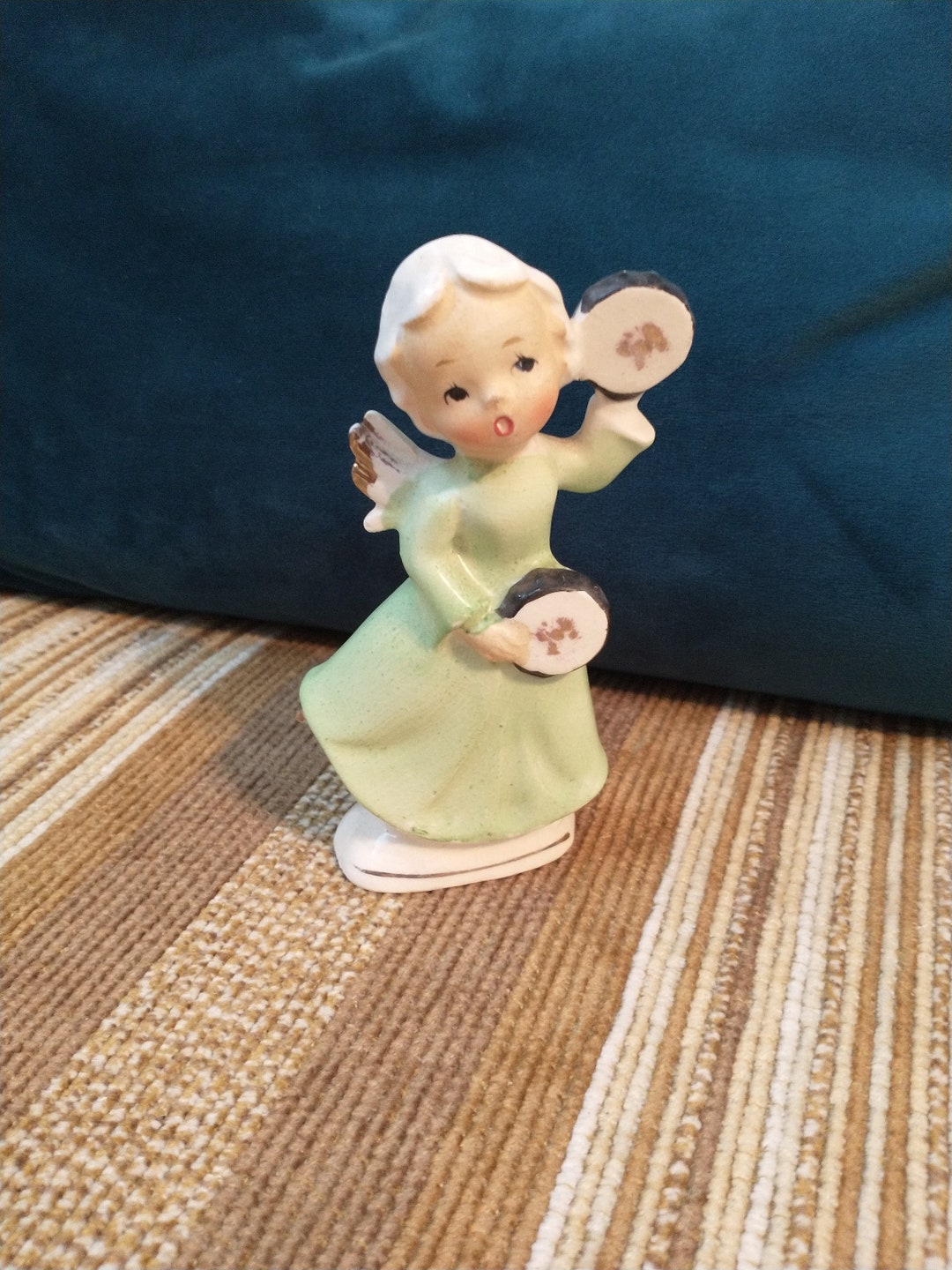 Napco Angel Holding Tambourine | Vintage Napco Angel | Vintage ...