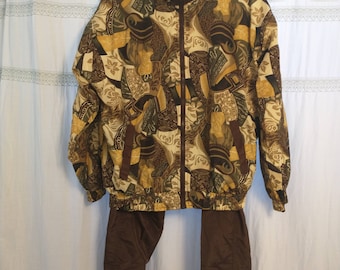 90s Wind Suit | Vintage 80s Track Suit | Purple, Aqua, White & Pink ...